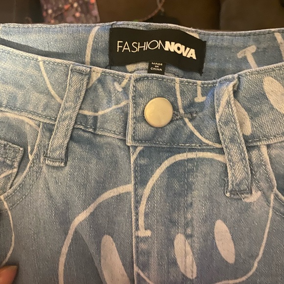 Fashion Nova | Jeans | Fashion Nove Smiley Face Jeans Never Worn Size ...